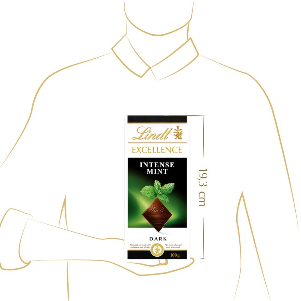 Lindt EXCELLENCE Dark Mint Intense 100g - MFD Group